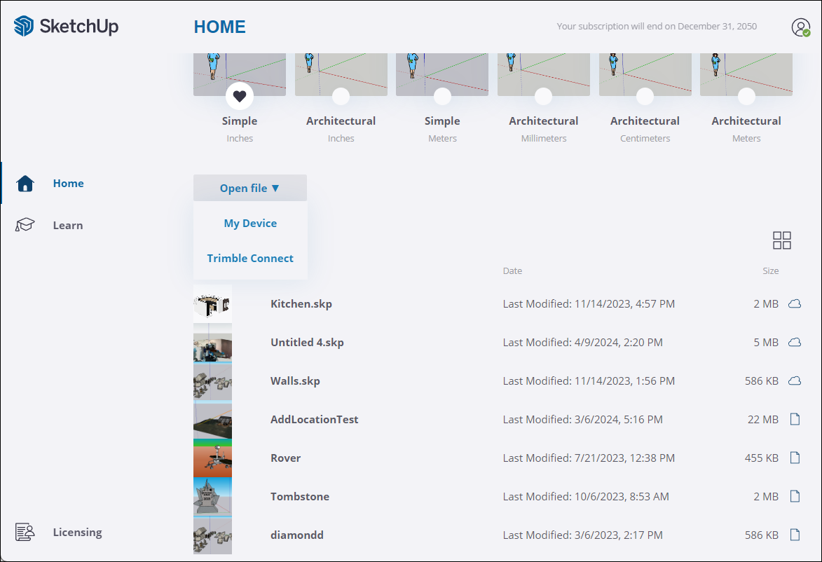 Opening a Saved Model | SketchUp Help